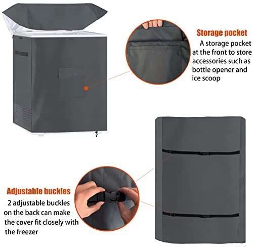 Outdoor Deep Freezer Cover,Heavy Duty 600D 100% Waterproof Chest ...