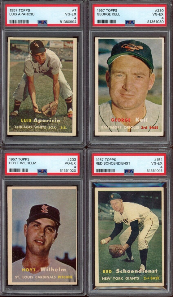 1957 Topps Complete Set - EX (52 PSA GRADED - 96% FRESH SLABS - TOP EYE ...