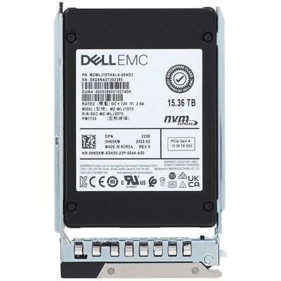 DELL EMC 15.36TB V-NAND PCIE GEN4 NVME U.2 2.5 SFF ENTERPRISE SSD ...
