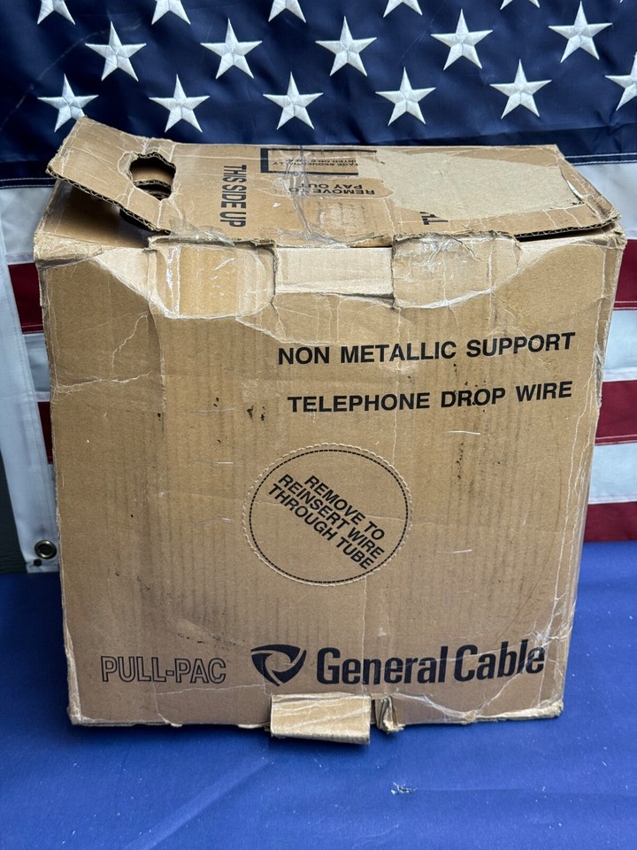 400 Ft GENERAL CABLE 6/22 300V ASWSupport Telephone Service Drop Wire ...