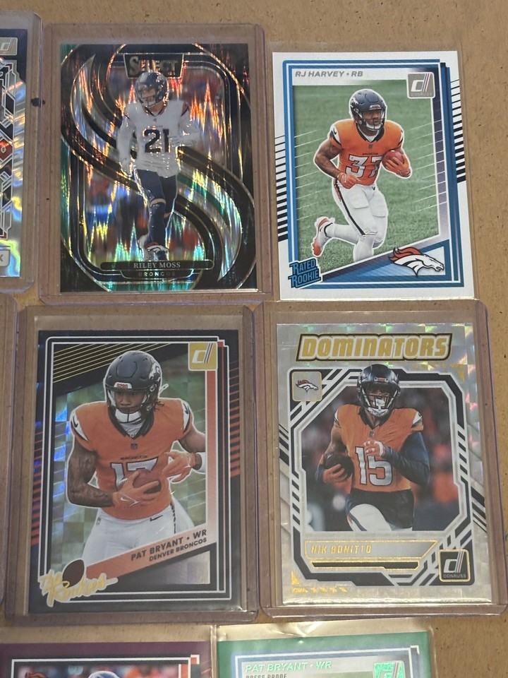 2025 Denver Broncos Card Lot (15) RC’s, Refractors Bo Nix, John Elway ...
