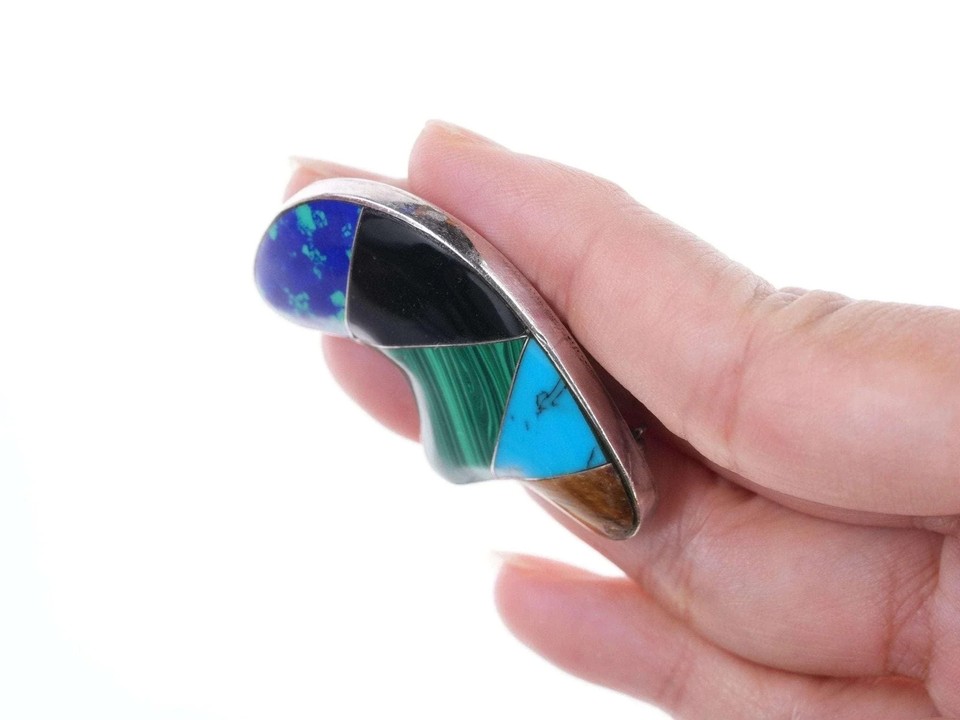 Southwestern Mexican sterling bear pin | eBay