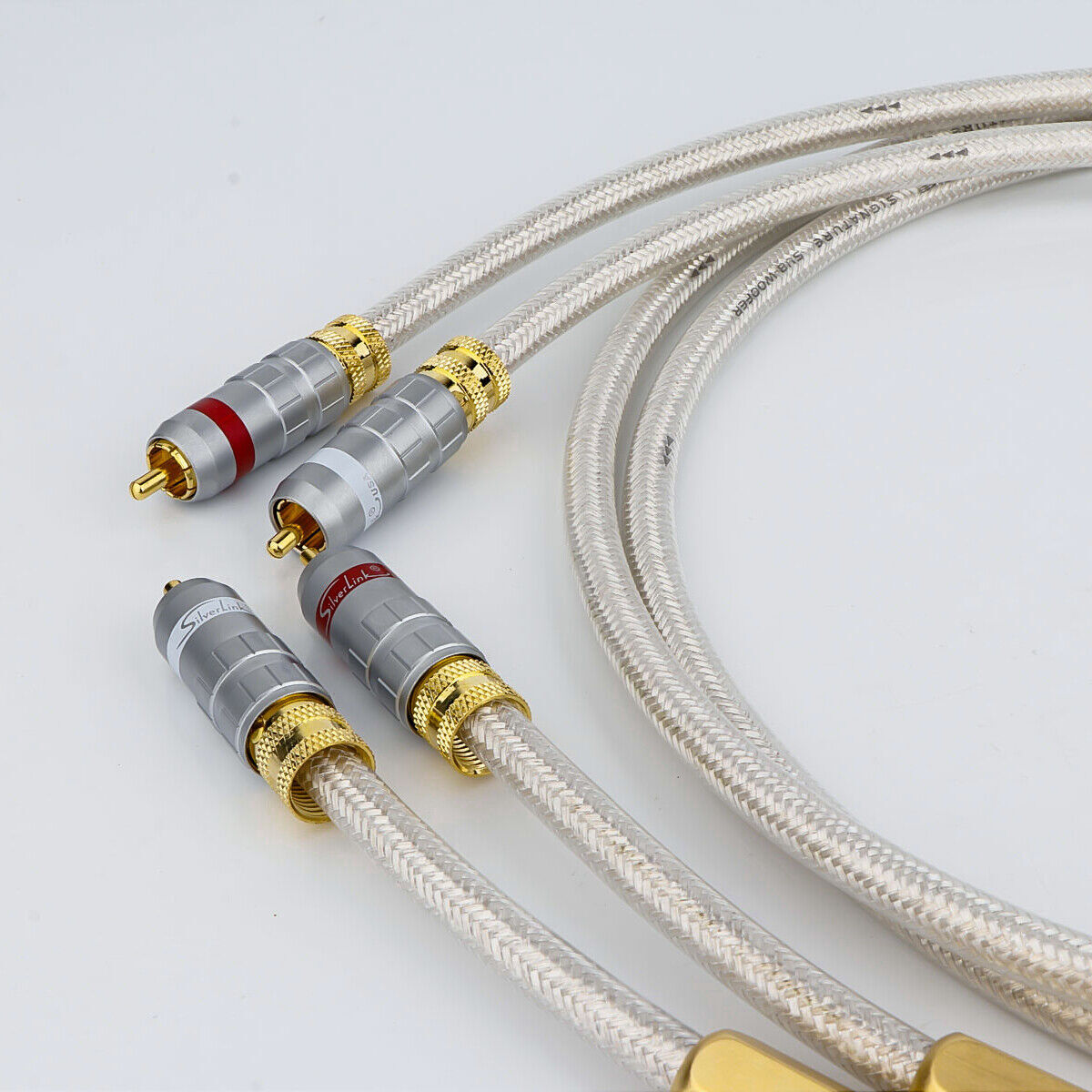 QED 75 Ohm OCC Silver Plate HiFi RCA Cable AMP Audio Signature ...