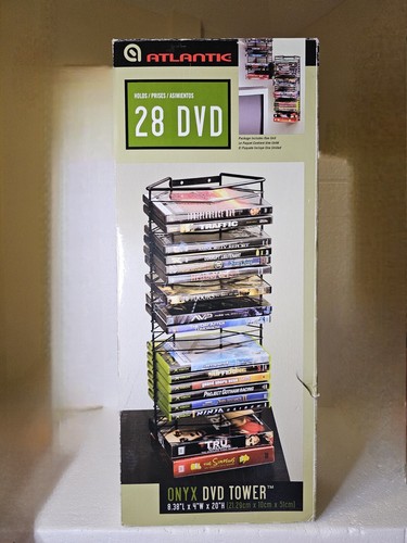 Atlantic 20" BluRay DVD Tower Storage Media Rack Multimedia Holds 28 | eBay