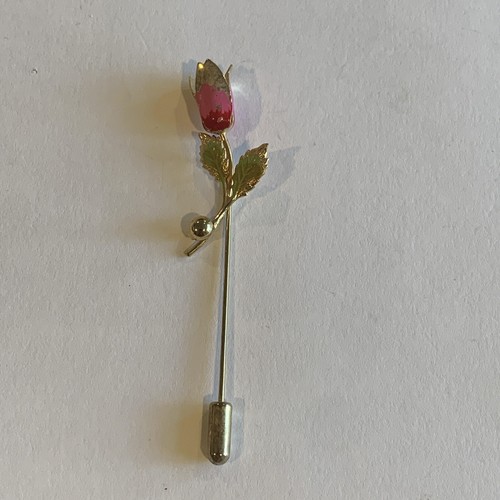 VTG Gold Tone Enamel Tulip Flower Stick Pin | eBay