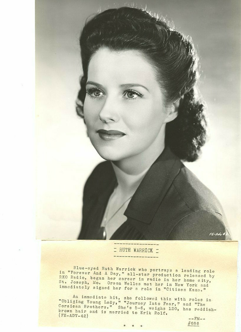 Ruth Warrick Forever And A Day Original 7x9" Photo A6474 | eBay