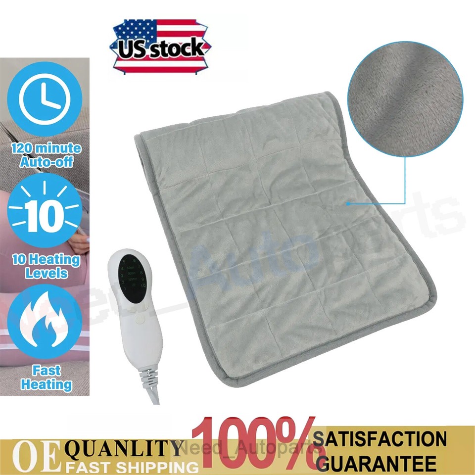 Electric Heating Pad For Back Pain & Cramps Relief 12"x24" Auto Shut ...