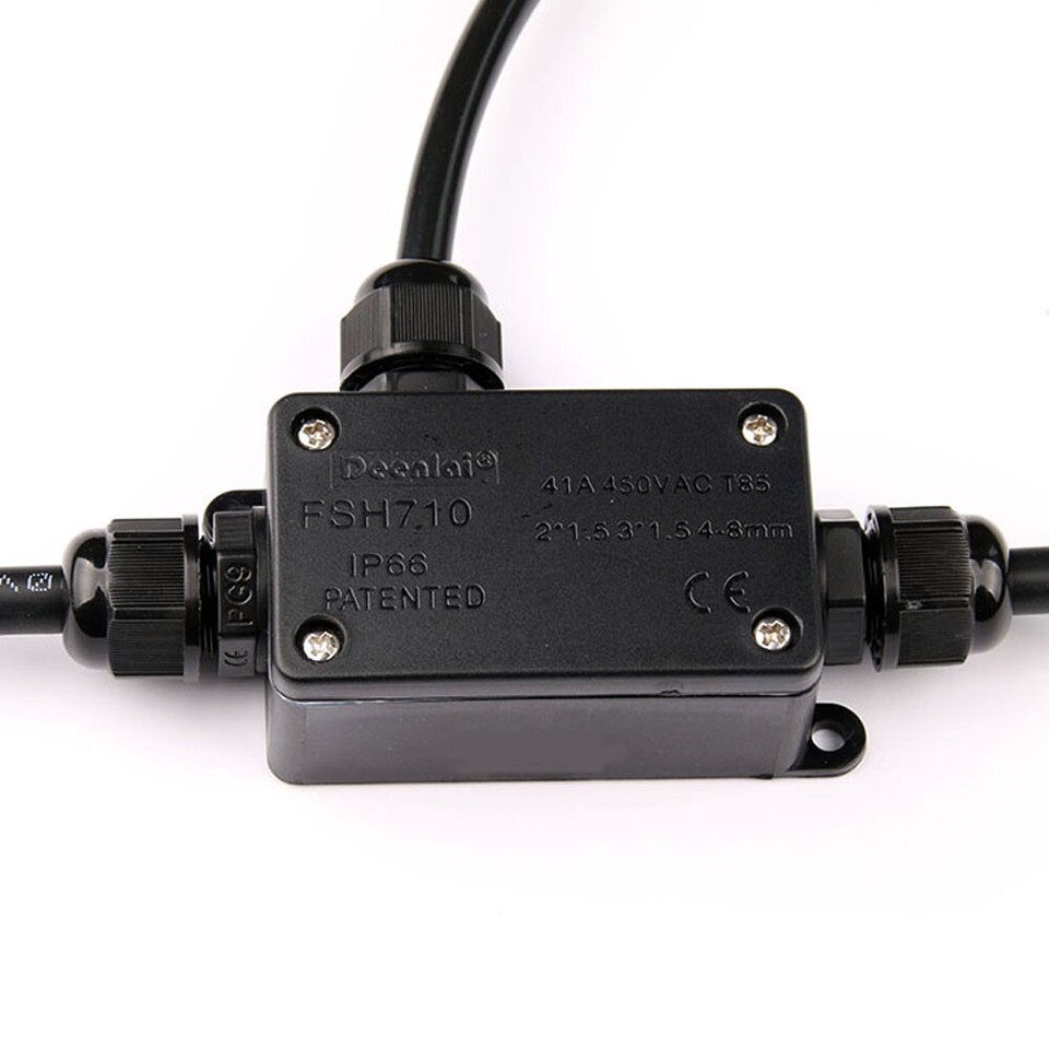 WATERPROOF JUNCTION BOX IP66 IP68 CASE ELECTRICAL CABLE WIRE CONNECTOR ...