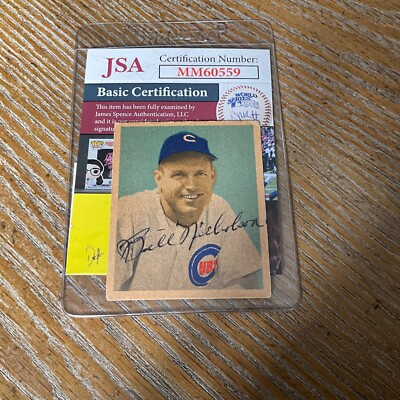 autographed 1948 BOWMAN BILL NICHOLSON . . JSA CERT | eBay