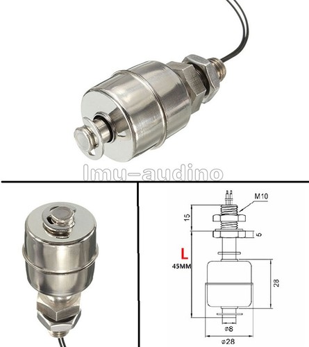 Stainless Steel Mini Float Switch 45mm Indicator Vertical Water Level ...