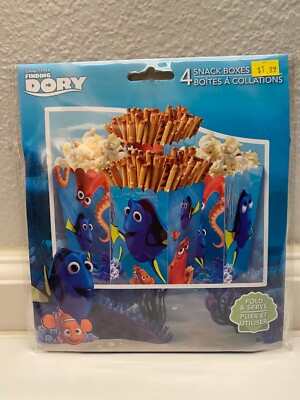 Finding Dory Fold and Serve Snack Boxes 4 ct Birthday Party Decor 6.25 ...