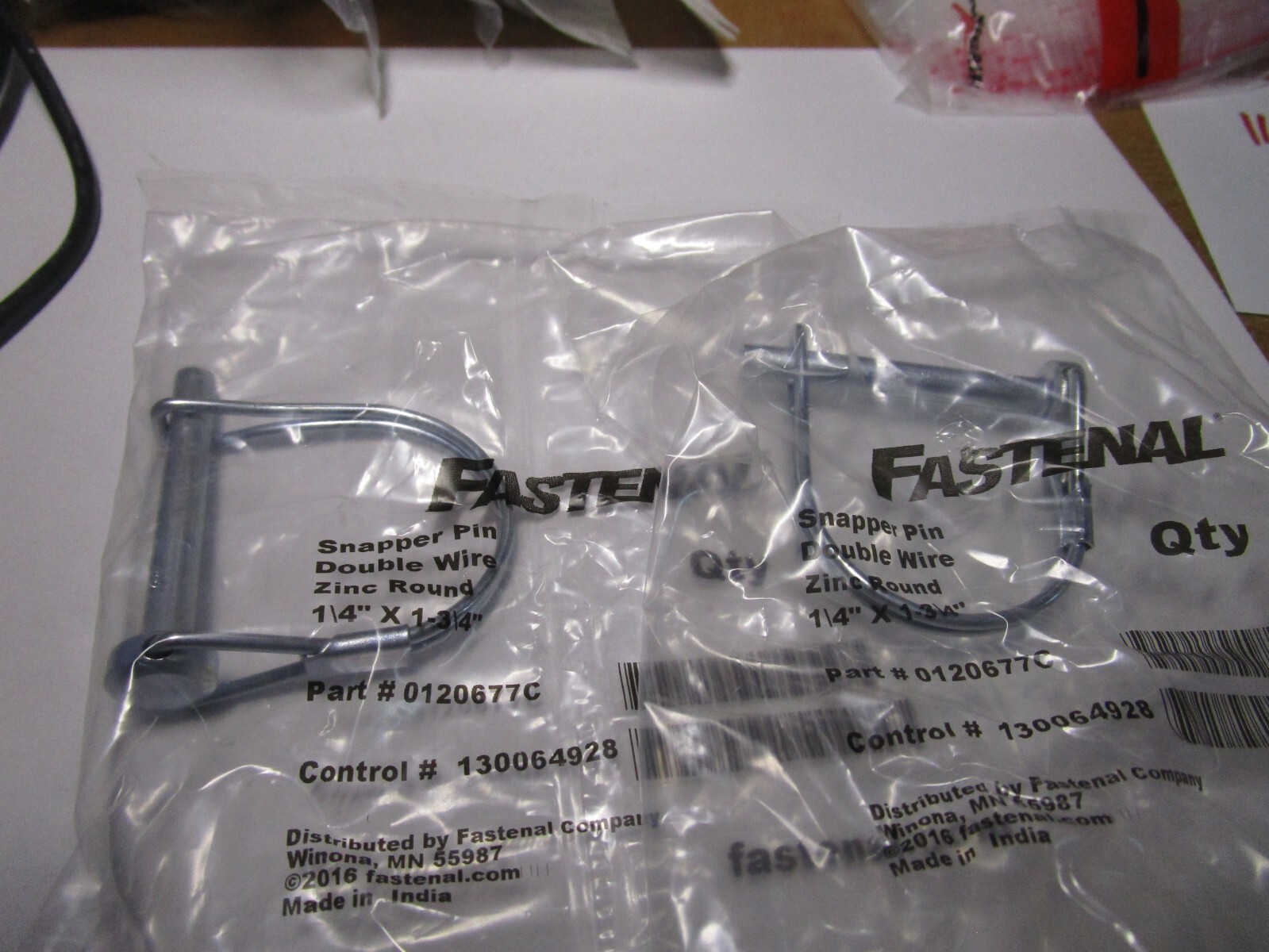 1/4" x 1-3/4" Zinc Round Double Wire Snapper Pin QTY 2 | eBay