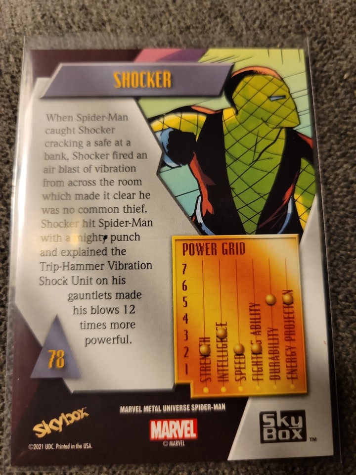 2021 Marvel Metal Shocker Yellow FX SP | eBay