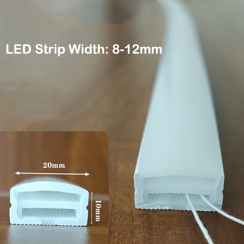 Silicone LED Channel System Cuttable Flexible Bendable DIY For LED ...