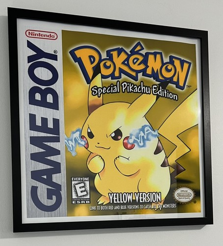 Pokémon Yellow Gameboy Games Frame Graphics Wall Art Collectable | eBay