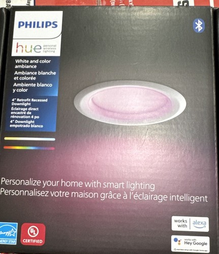 Philips LED Smart Retrofit Recessed Downlight 4" High Lumen - White and ...
