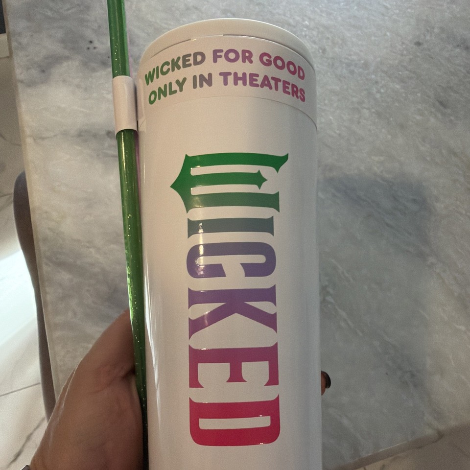 NEW Dunkin’ x Wicked “For Good” Stainless Steel Tumbler Cup 20oz ...