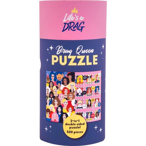 Life's a Drag! Drag Queen Novelty Jigsaw Puzzle. 500 Piece 2-in-1 ...