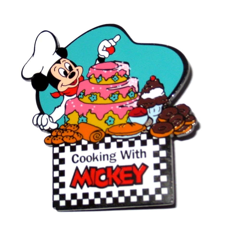 LE 100 Disney Auctions Pin Pastry Baker Mickey Cooking Donuts Ice Cream ...