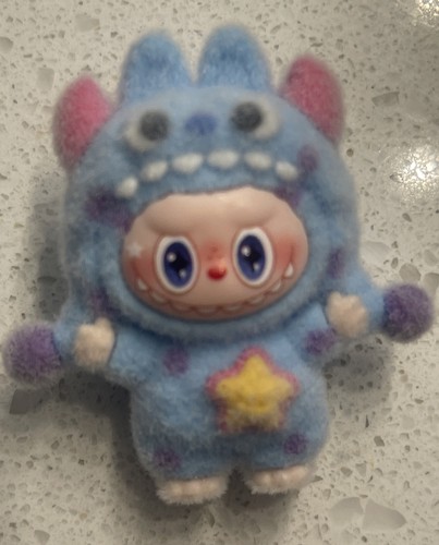 Mini Figure Fuzzy Labubu Inspired Monster Blue Crafts Collector | eBay