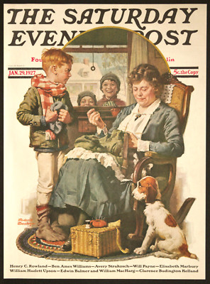 1927 SATURDAY EVENING POST Cover Only Kids Laughing Boy Tore Pants ...