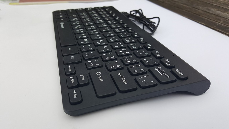 Punjabi Mechanical Keyboard, PunjabiXL, QWERTY/Inscript USB Mini for PC ...