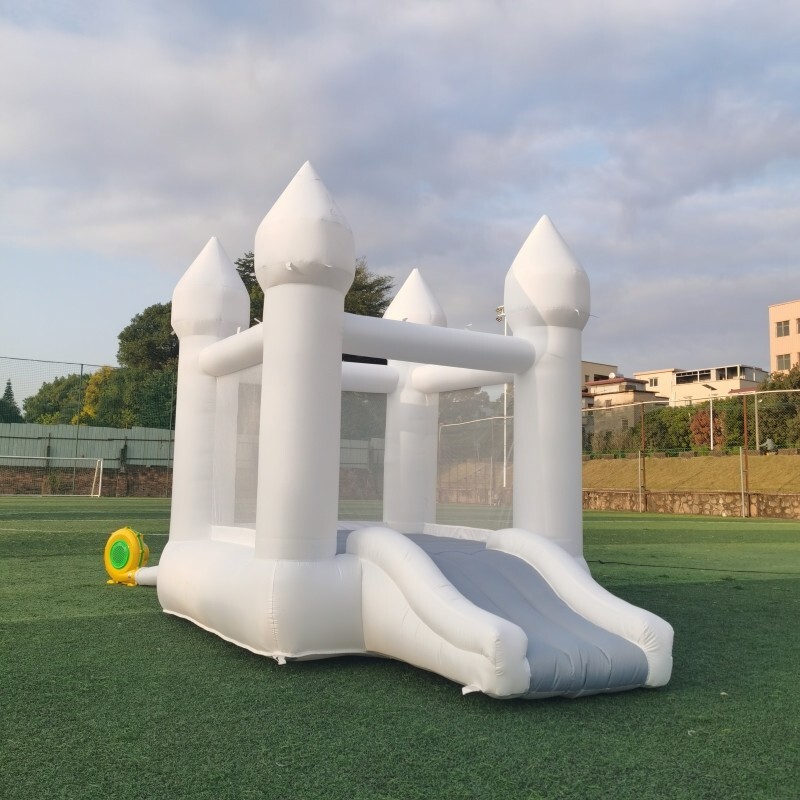 White MINI Bounce House Inflatable Bouncy Castles For Kids Jumping ...