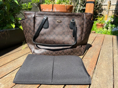 Coach jax diaper nappy bag signature | eBay