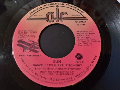 Sun – Dance, Let's Shake It Tonight VG- Original 45RPM AIR Record 1983 ...
