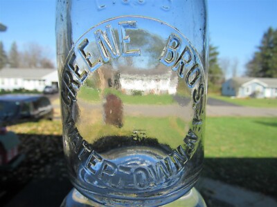 TREP Milk Bottle Greene Bros Brothers Dairy Farm Watertown NY JEFFERSON ...