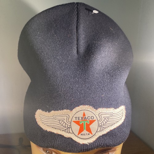 Texaco Fillling Gas Station Beanie Toboggan Winter Hat Sewn On Patch ...