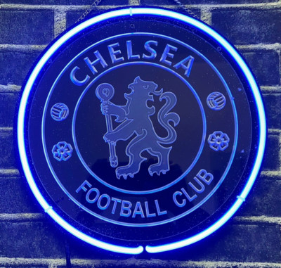 Chelsea Football Club Logo 3D Carved 12"x12" Neon Sign Beer Bar Gift ...