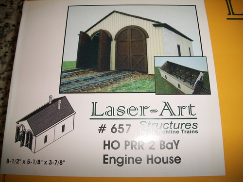 Branchline Laser Art Kit HO Scale PRR 2 Bay Engine House #657 Bob The ...
