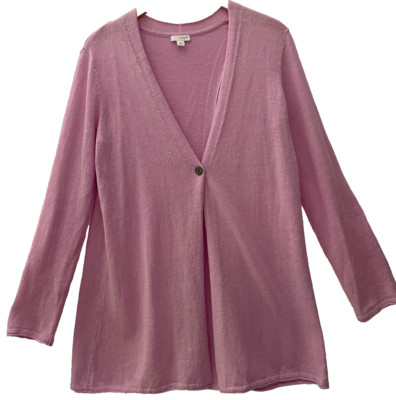 J. Jill Pure Jill Duster Cardigan Size XS Pink Lavender Open Split Back ...