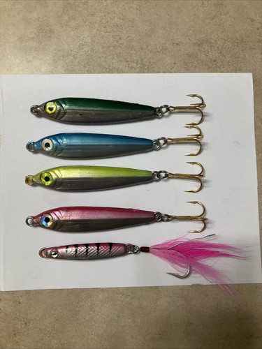 Used heavy metal saltwater fishing lures (lot of 5) | eBay
