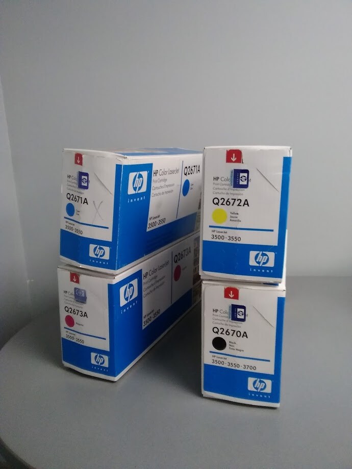 HP 309A Set Toner Cartridges C/M/Y/K Q2670A Q2671A Q2672A Q2673A ...