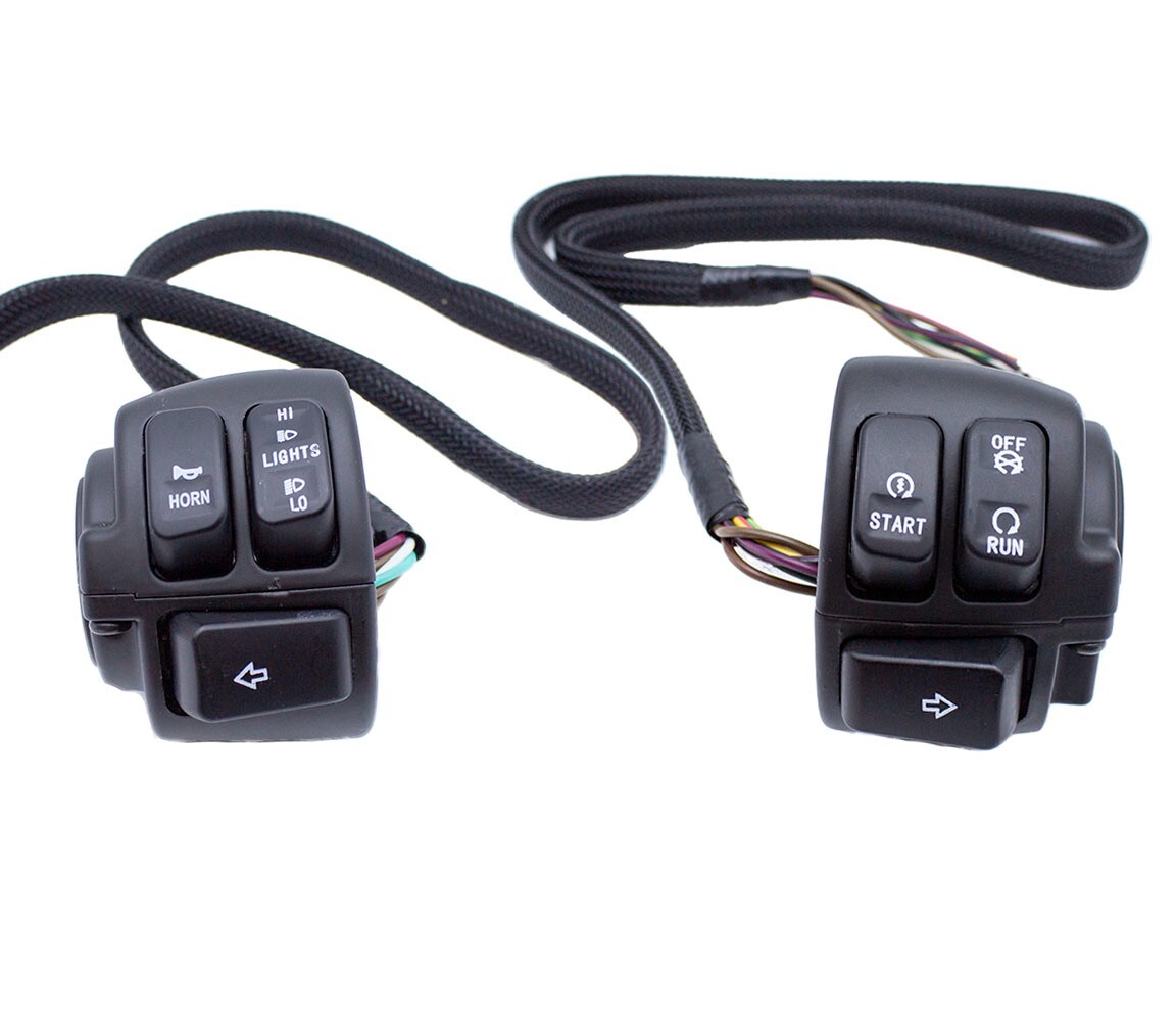 1" Motorcycle Handlebar Control Switches With Wiring Harness Kit For ...