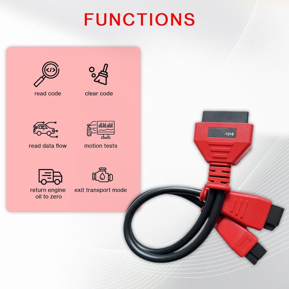 FCA 12+8Pin Adapter Connector for Chrysler,Security Bypass Cable for ...