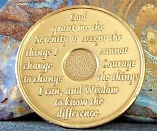 Alcoholics Anonymous AA 39 Year Bronze Medallion Coin Chip Token ...