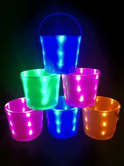 2-Pack of Halloween LIGHT UP Bucket BLANKS - Light Up Trick or Treat ...