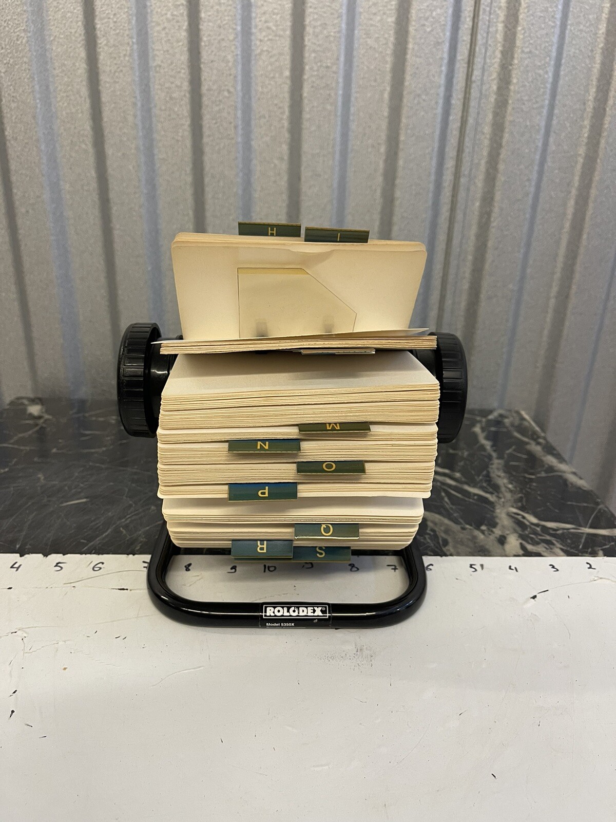 Vintage Rolodex Model 5024 X Black Aluminum Rotary Frame Index Tabs ...
