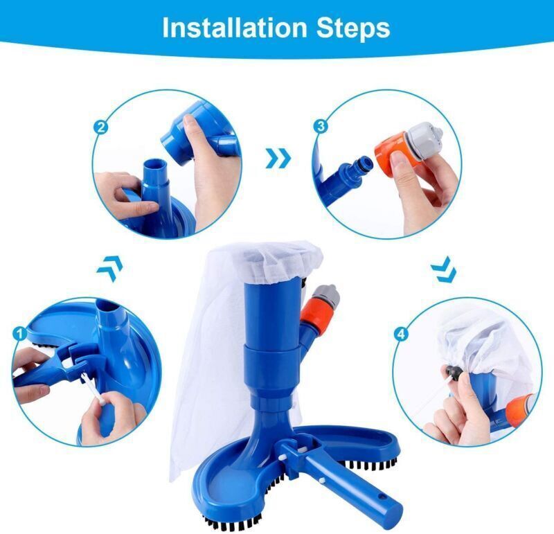 Swimming Pool Cleaner Vacuum Suction Hoover Hot Tub SPA Pond Cleaning ...