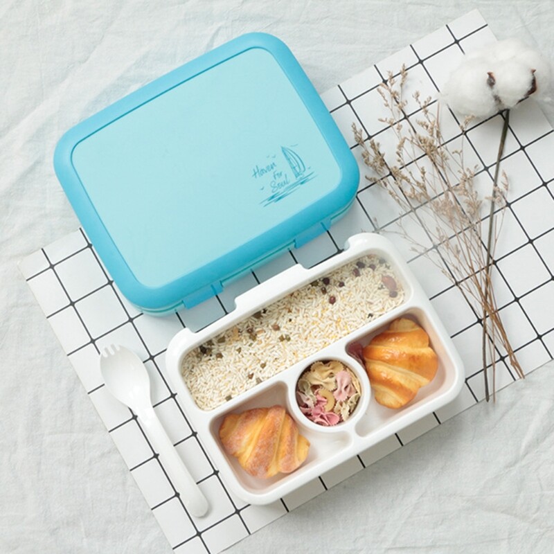 Lunch Bento Box 5 Portioned Compartments for Kids Adults Student Use ...