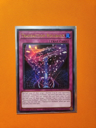Transaction Rollback - YuGIOh! MZMI-EN038 Ultra Rare 1st Ed NM | eBay