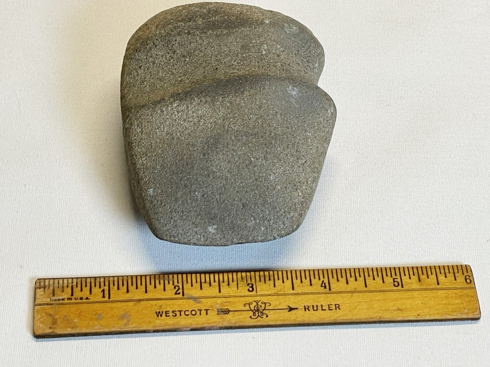 Vintage Native American Grooved Stone Axe Head | eBay