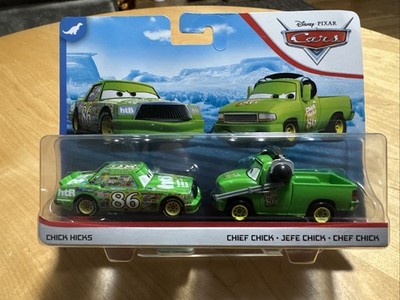 DISNEY PIXAR CARS CHICK HICKS AND CHIEF DINOCO 400 MATTEL 2019!! | eBay