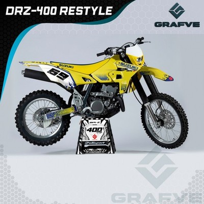 Drz400 2000-2024 Restyle Polisport kit decals graphics Suzuki Stickers ...