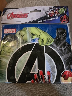 Black Panther Hulk Ironman Loot Bags Marvel Avengers Party Loot Bags 8 ...