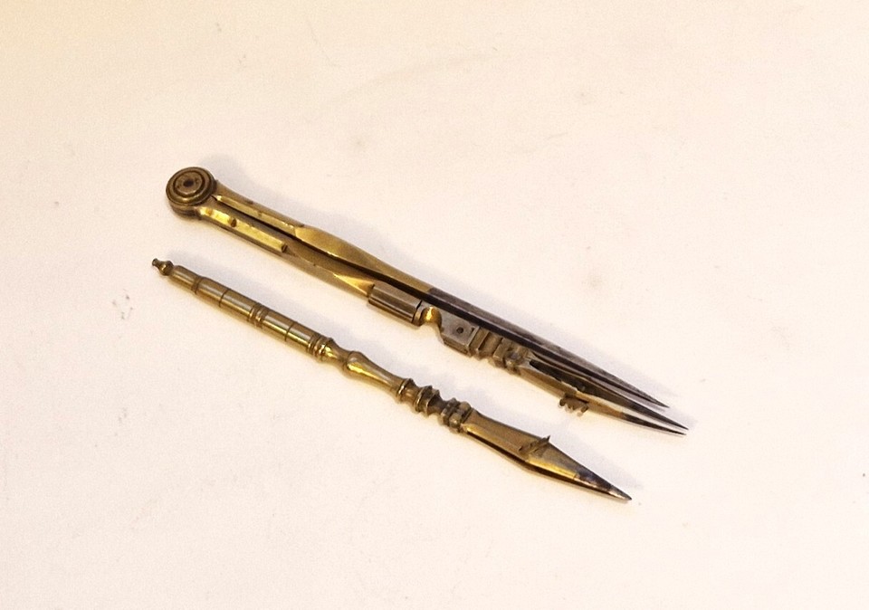 Compas à pointe à encre et tire-ligne Angleterre circa 1770 | eBay