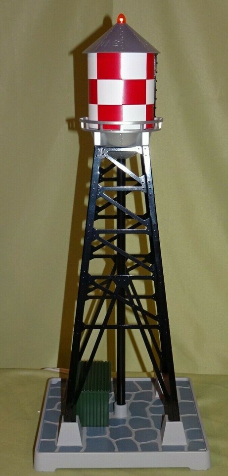 MTH 30-9029 Checker Board #193 Style Industrial Water Tower w/Beacon ...